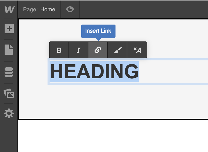 Add link option to headings - needed to output | Webflow Wishlist